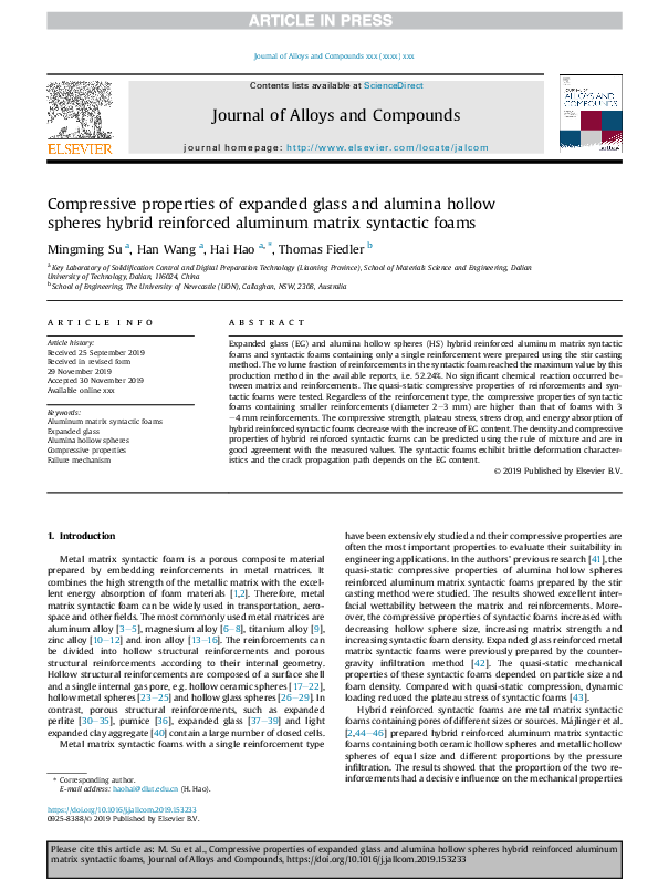 (PDF) Compressive properties of expanded glass and alumina hollow ...
