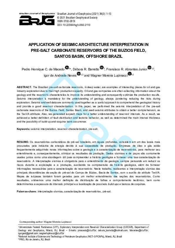 (PDF) Application of Seismic Architecture Interpretation in Pre-salt ...