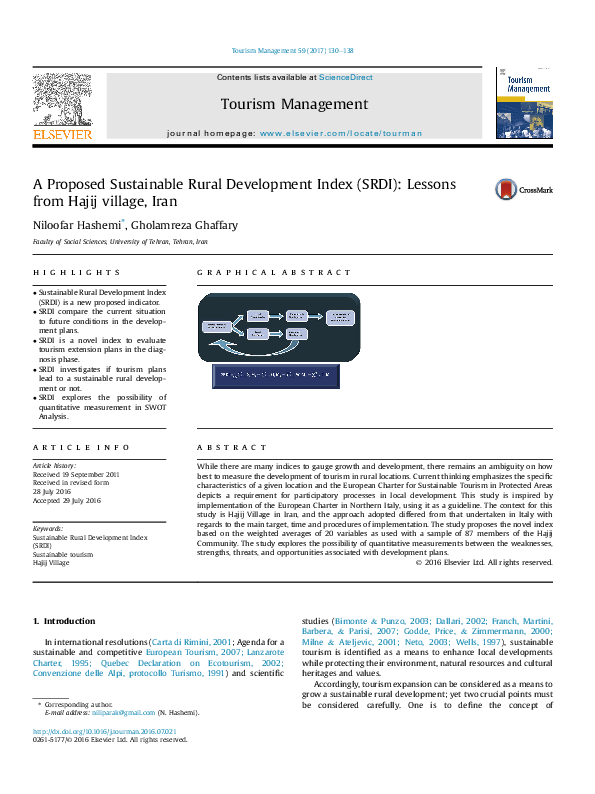 (PDF) A Proposed Sustainable Rural Development Index (SRDI): Lessons ...