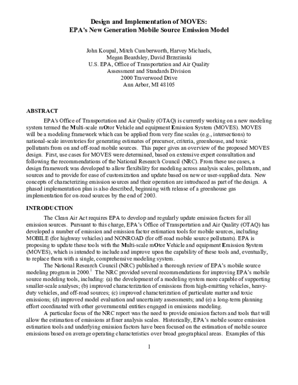 Pdf Design And Implementation Of Moves Epas New Generation Mobile