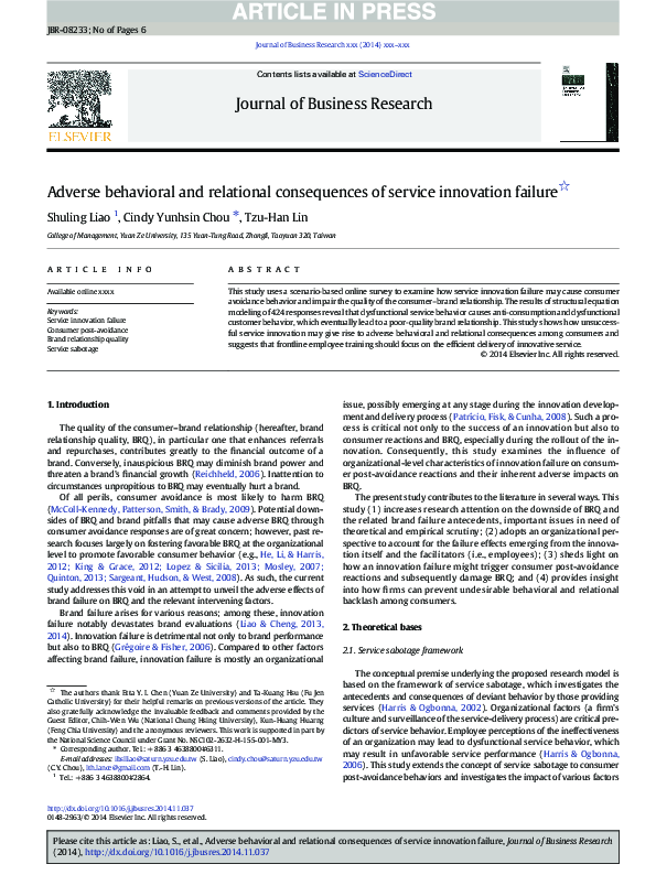 (PDF) Adverse behavioral and relational consequences of service ...