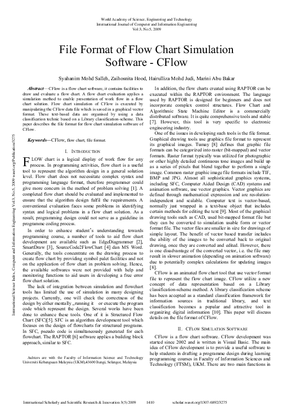 (PDF) File Format Of Flow Chart Simulation Software - Cflow