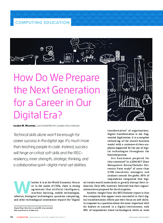 (PDF) How Do We Prepare the Next Generation for a Career in Our Digital ...
