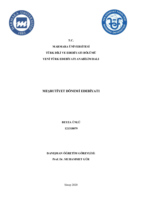 (PDF) Edebiyat tarihi metodu, II. Meşrutiyet ve Fecri Ati Dönemi