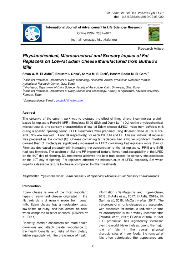 (PDF) Fat Replacers in Low-Fat Mexican Manchego Cheese