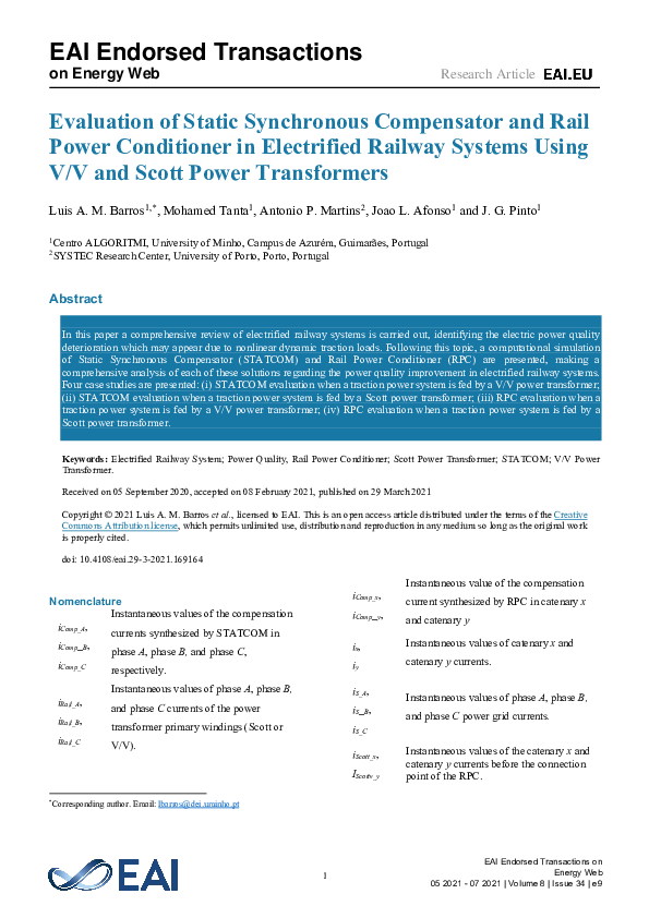 Pdf Evaluation Of Static Synchronous Compensator And Rail Power