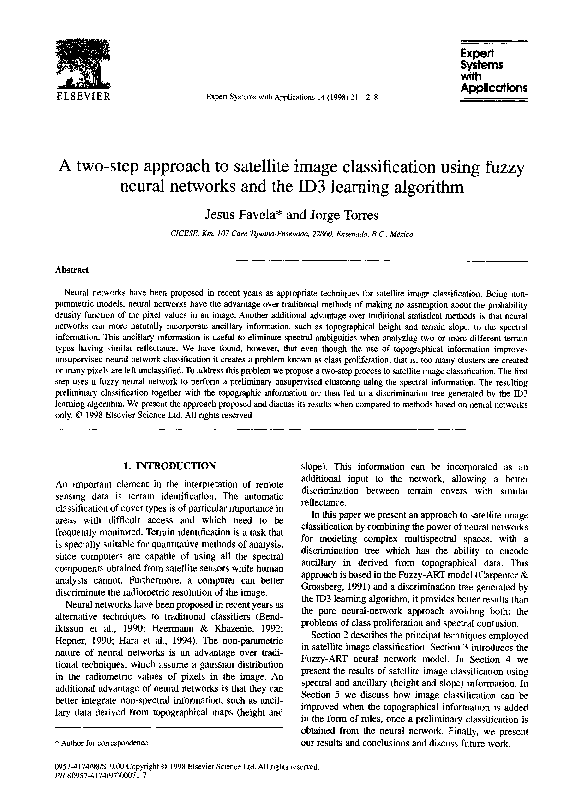 (PDF) Satellite Image Classification via Fuzzy NN & ID3