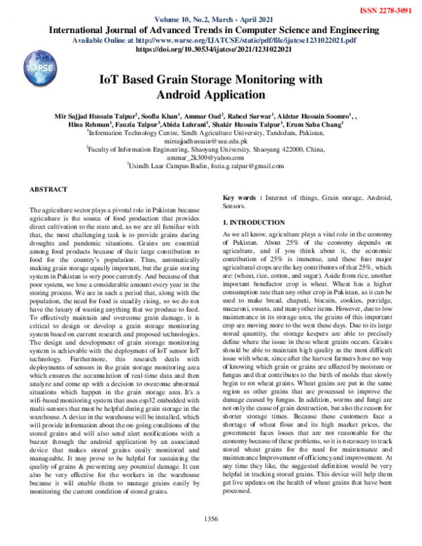 (PDF) IoT Based Grain Storage Monitoring with Android Application ...