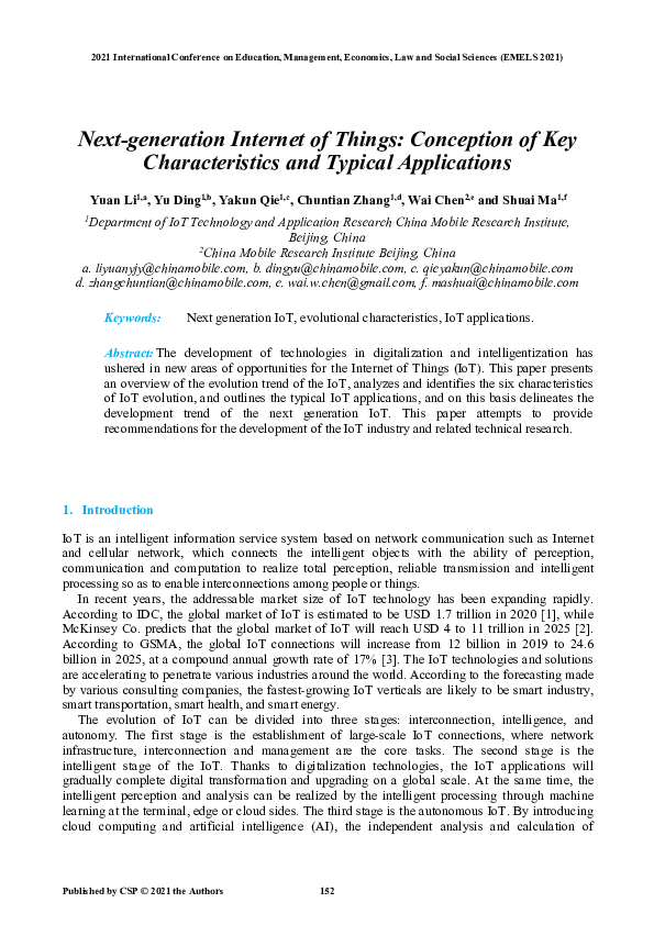 (PDF) Next-generation Internet of Things: Conception of Key ...
