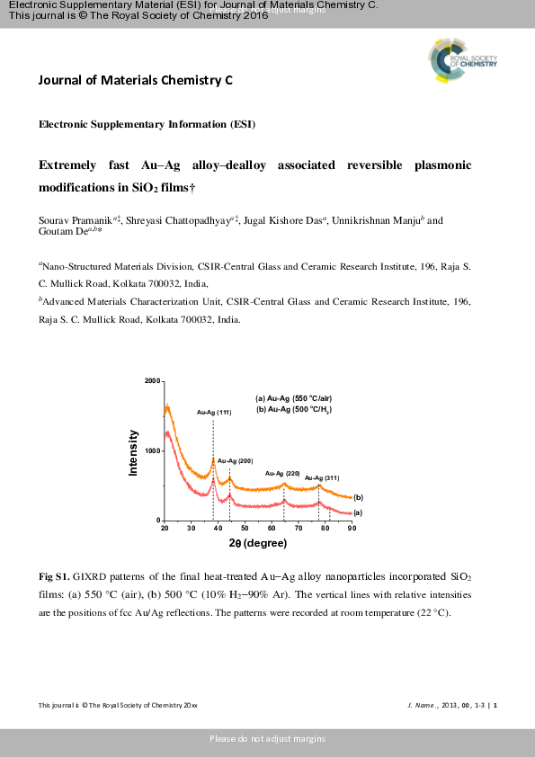 (PDF) Extremely fast Au–Ag alloy–dealloy associated reversible ...