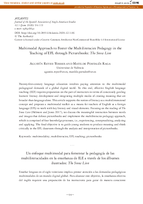(PDF) A Multimodal Approach to Foster the Multiliteracies Pedagogy in the Teaching of EFL ...