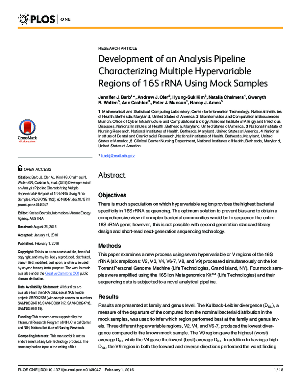 (PDF) Development of an Analysis Pipeline Characterizing Multiple ...