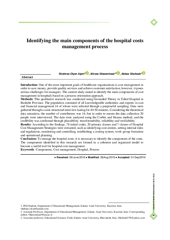 (PDF) Identifying the main components of the hospital costs management ...