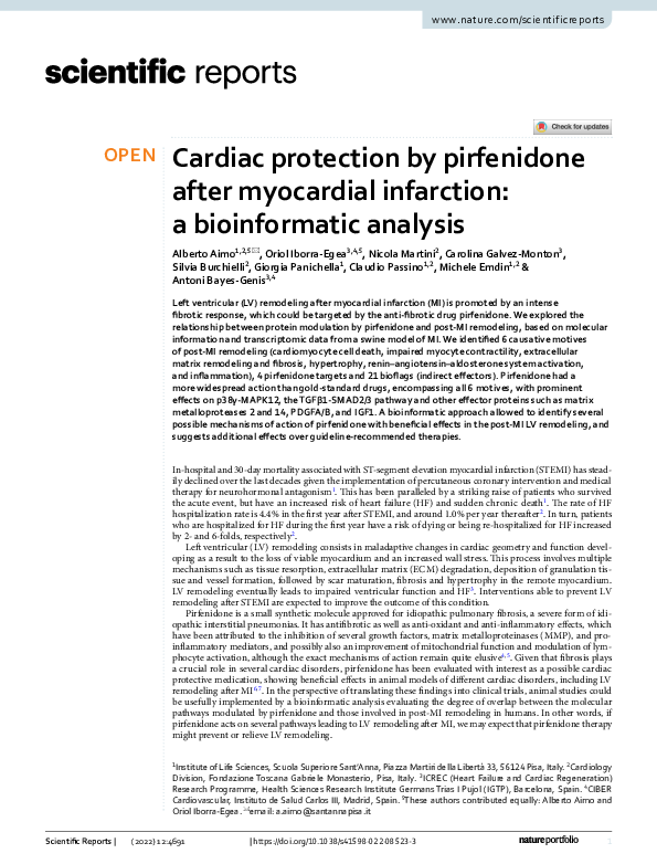(PDF) Cardiac protection by pirfenidone after myocardial infarction: a ...