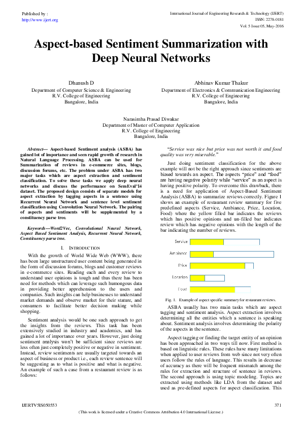 (PDF) Aspect-based Sentiment Summarization with Deep Neural Networks