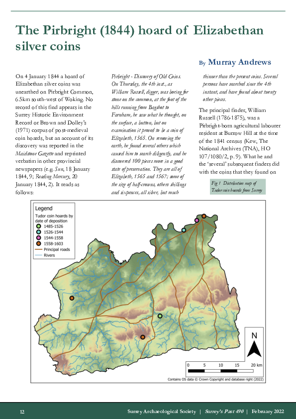 (PDF) The Pirbright (1844) hoard of Elizabethan silver coins