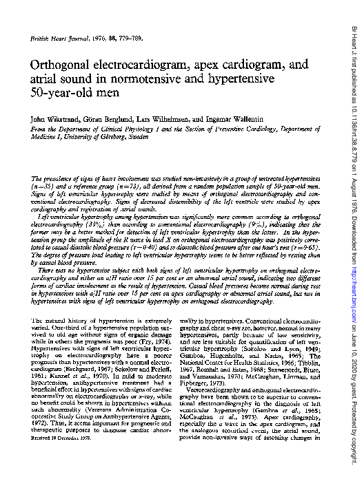 (PDF) Orthogonal electrocardiogram, apex cardiogram, and atrial sound ...