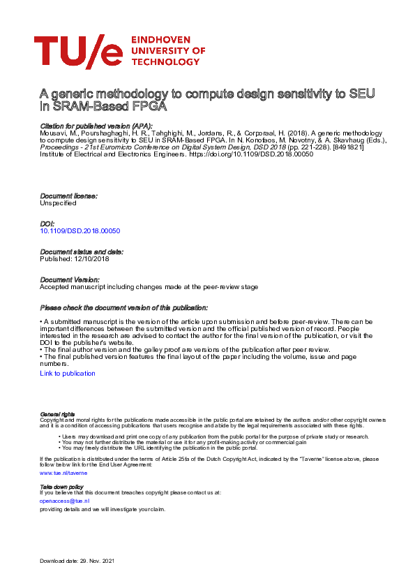 (PDF) A Generic Methodology to Compute Design Sensitivity to SEU in ...