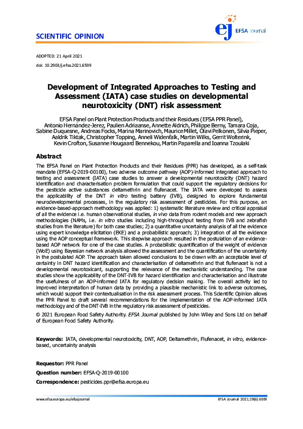 (PDF) Development of Integrated Approaches to Testing and Assessment ...