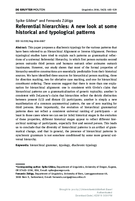 (PDF) Referential hierarchies: A new look at some historical and ...