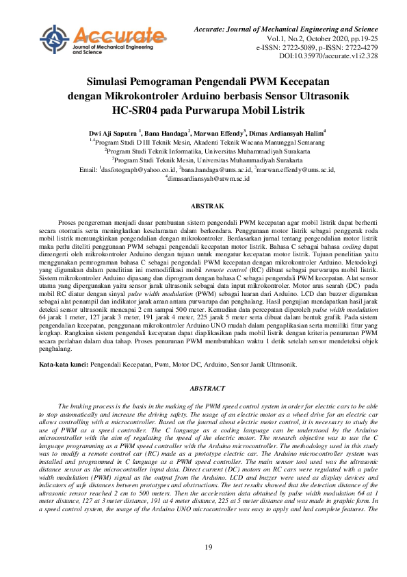 (PDF) Simulasi Pemograman Pengendali PWM Kecepatan dengan ...