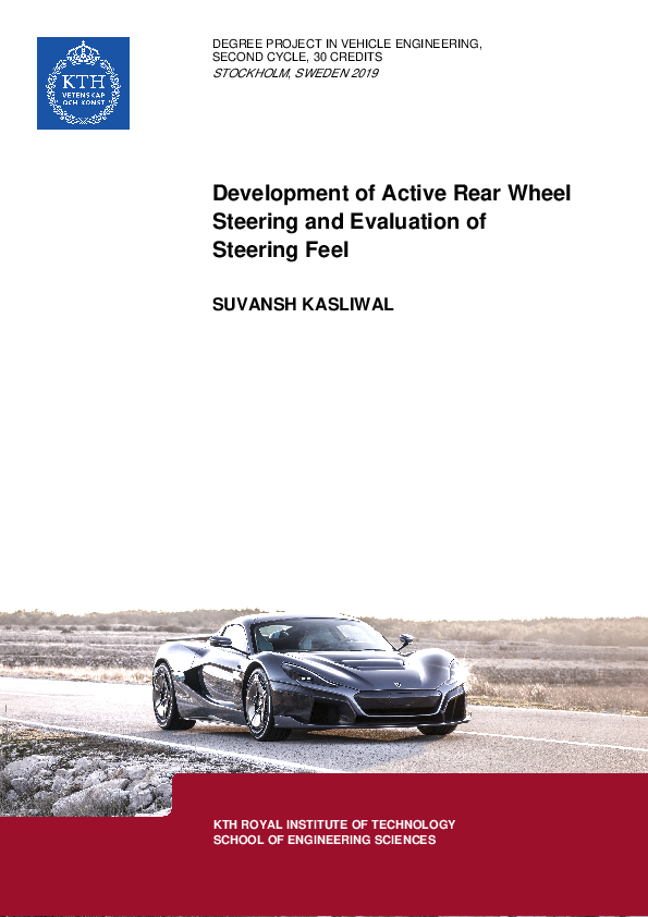 (PDF) Development of Active Rear Wheel Steering and Evaluation of ...