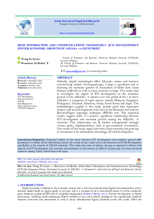 (PDF) Does Information and Communications Technology (ICT) Development ...