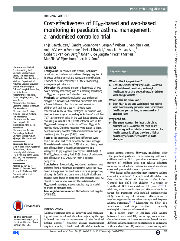 (PDF) Cost-effectiveness of FENO-based and web-based monitoring in ...