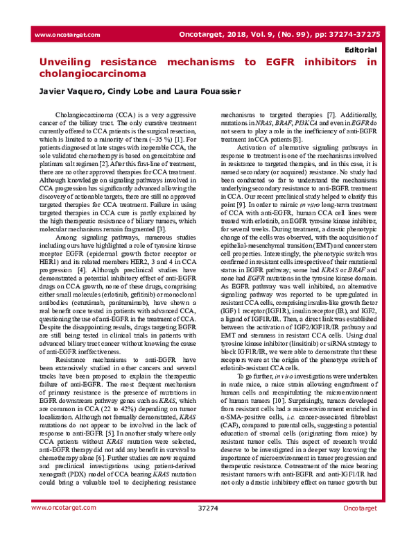 (PDF) Unveiling resistance mechanisms to EGFR inhibitors in ...