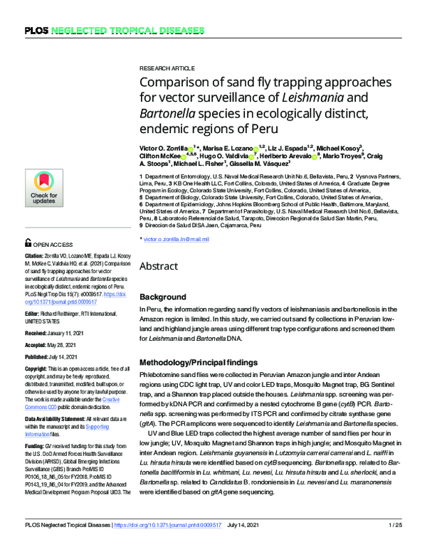 (PDF) Comparison of sand fly trapping approaches for vector ...
