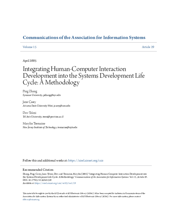 (PDF) Integrating Human-Computer Interaction Development into the ...