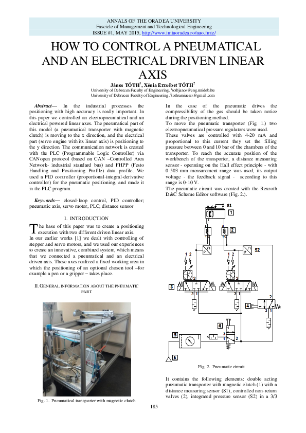(PDF) How to Control a Pneumatical and an Electrical Driven Linear Axis ...