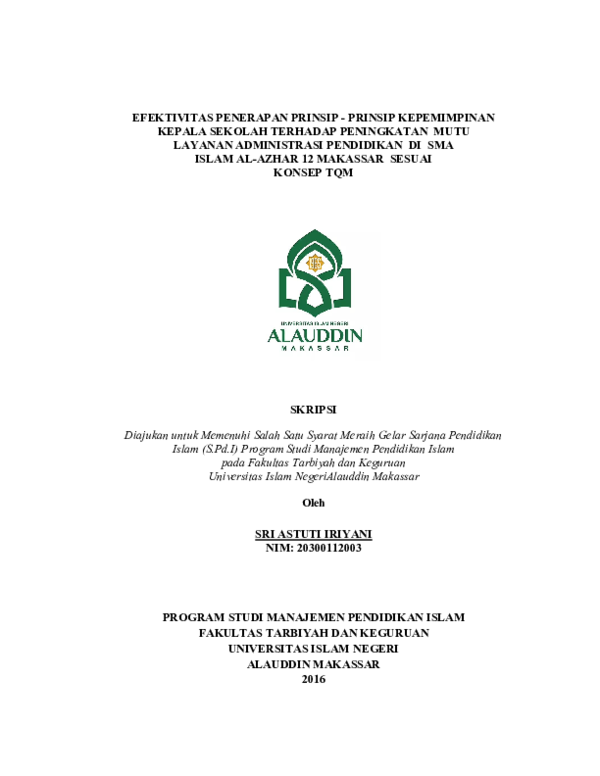 (PDF) Efektivitas Penerapan Prinsip-Prinsip Kepemimpinan Kepala Sekolah Terhadap Peningkatan ...