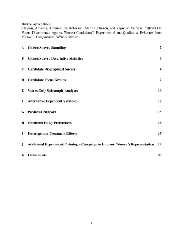 (PDF) CJMR_Appendix – Supplemental material for (How) Do Voters ...