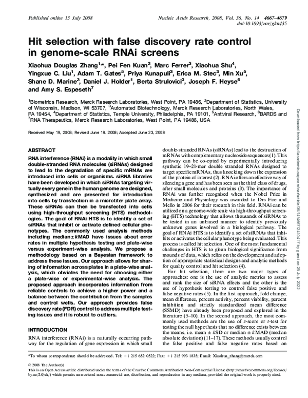 (PDF) doi:10.1093/nar/gkn435 Hit selection with false discovery rate ...
