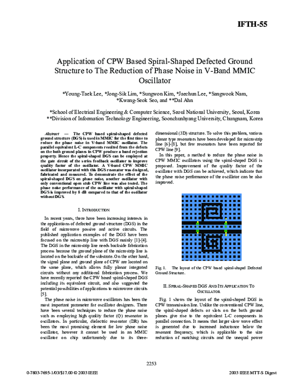 (PDF) Application of CPW based spiral-shaped defected ground structure ...