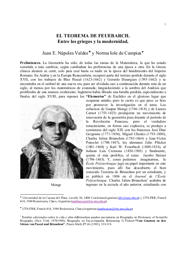(PDF) El Teorema de Feuebarch: entre los griegos y la modernidad | Juan ...