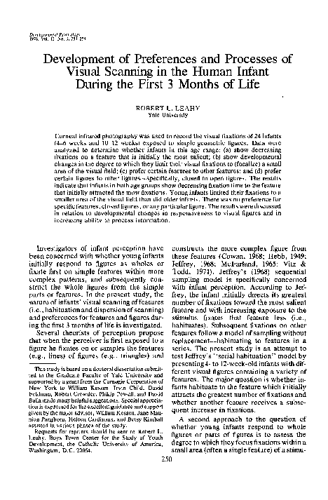 (PDF) Development of preferences and processes of visual scanning in ...