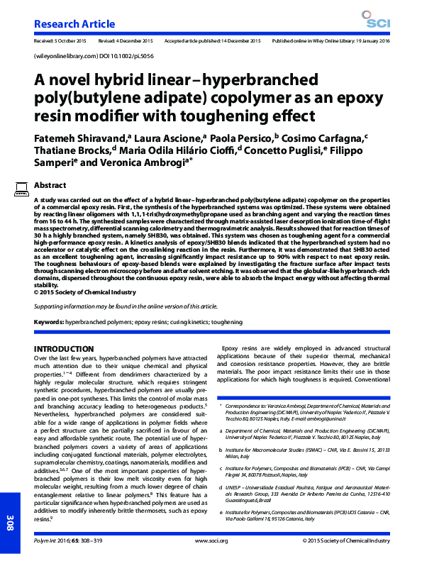 (PDF) A novel hybrid linear-hyperbranched poly(butylene adipate) copolymer as an epoxy resin ...