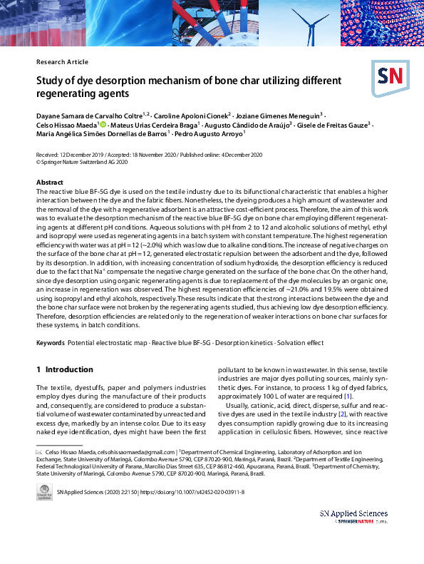 (PDF) Study of dye desorption mechanism of bone char utilizing ...