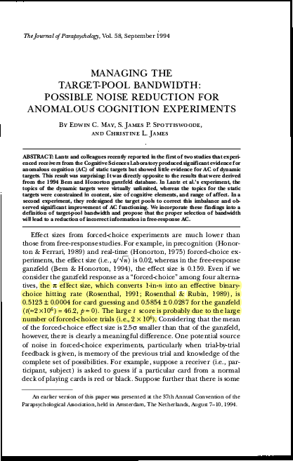 (PDF) MANAGING THE TARGET-POOL BANDWIDTH: POSSIBLE NOISE REDUCTION FOR ...