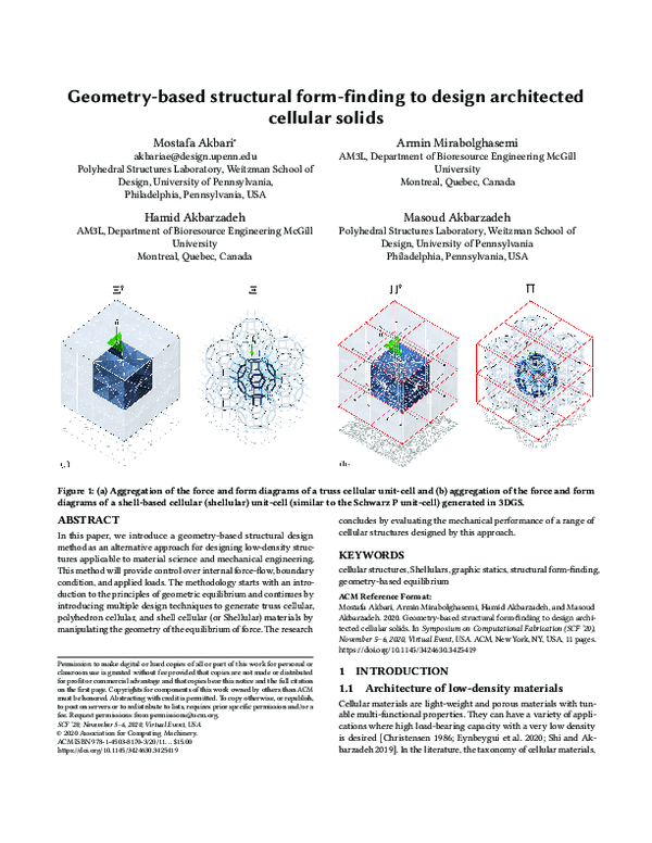 (PDF) Geometry-based structural form-finding to design architected cellular solids