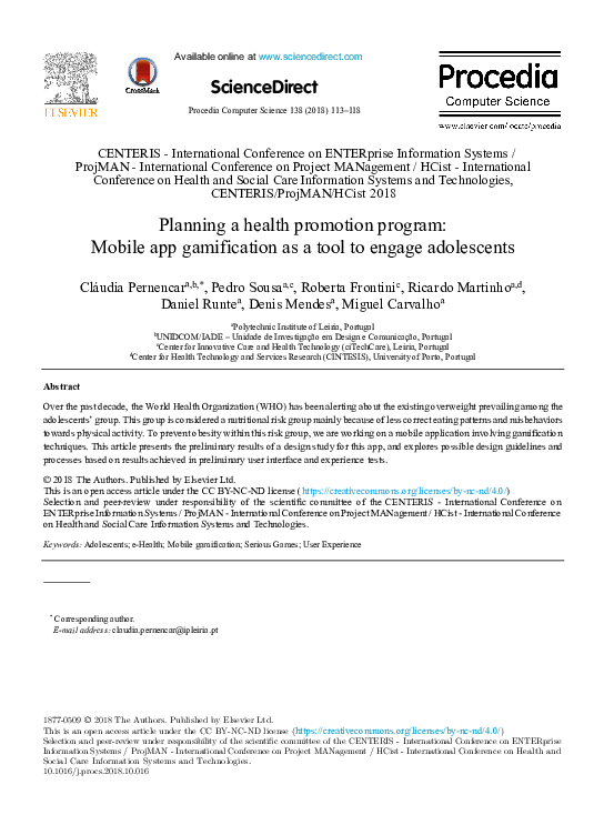 (PDF) Planning a health promotion program: Mobile app gamification as a ...