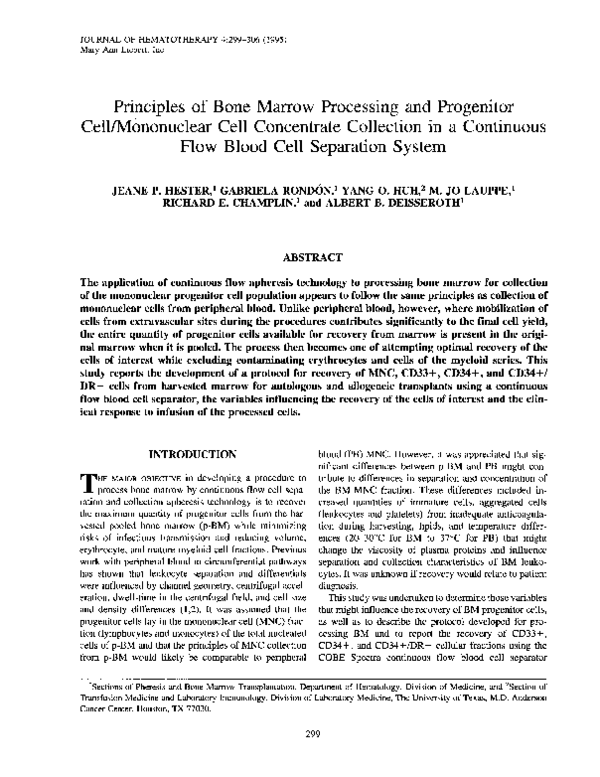 (PDF) Principles of Bone Marrow Processing and Progenitor Cell/Mononuclear Cell Concentrate ...