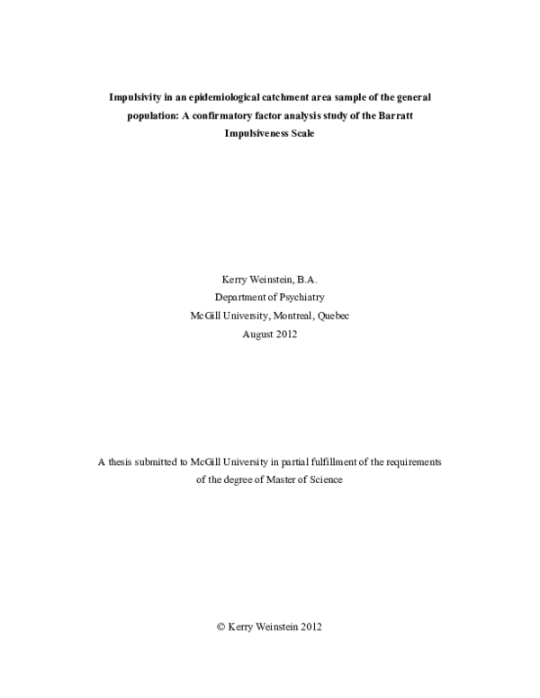 (PDF) Validation of a short French version of the UPPS-P Impulsive ...