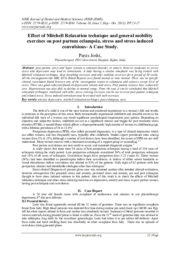 (PDF) Effect of Mitchell Relaxation technique and general mobility ...