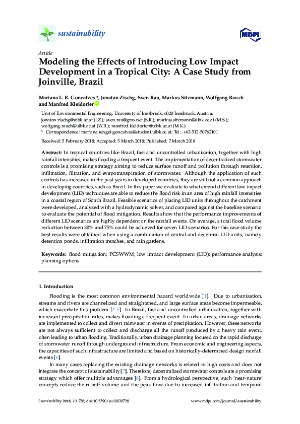 (PDF) Modeling the Effects of Introducing Low Impact Development in a ...