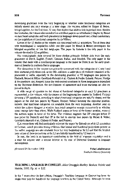 (PDF) TEACHING LANGUAGE IN CONTEXT. Alice Omaggio Hadley Boston: Heinle and Heinle, 1993. Pp. xi ...