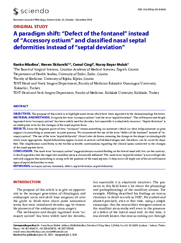 (PDF) A paradigm shift: “Defect of the fontanel” instead of “Accessory ...