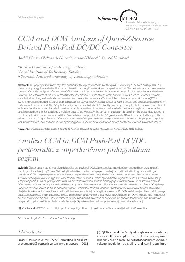 (PDF) CCM and DCM Analysis of Quasi-Z-Source Derived Push-Pull DC/DC ...